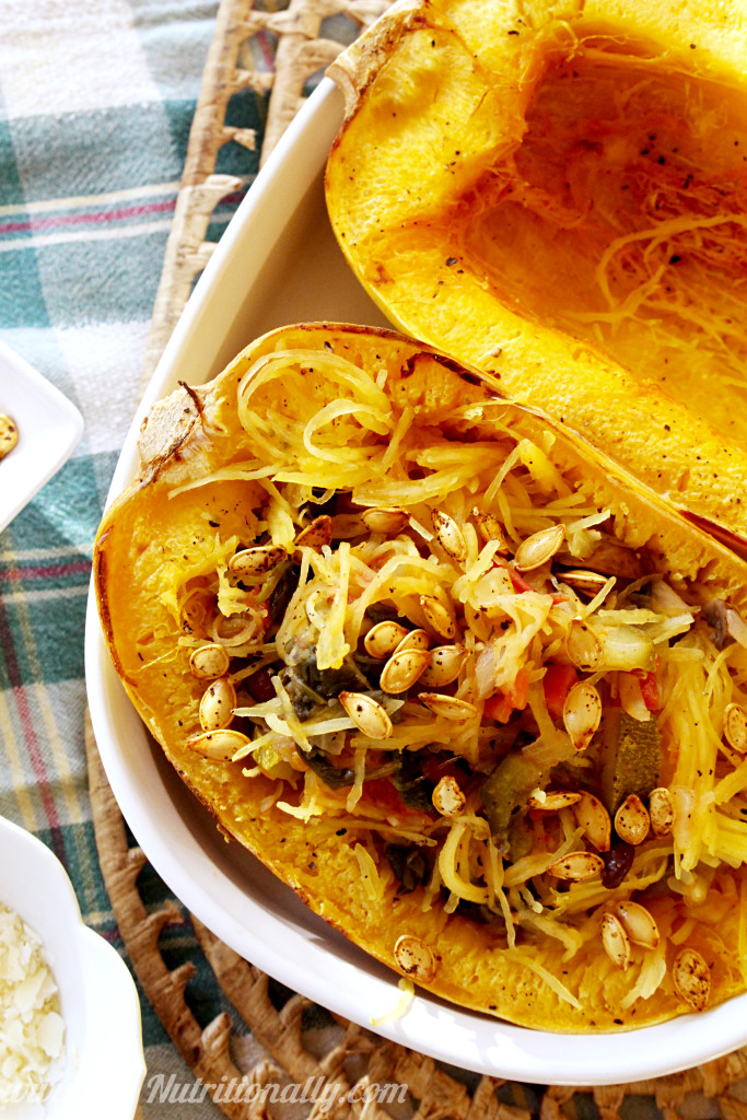 Spaghetti Squash Primavera - Chelsey Amer