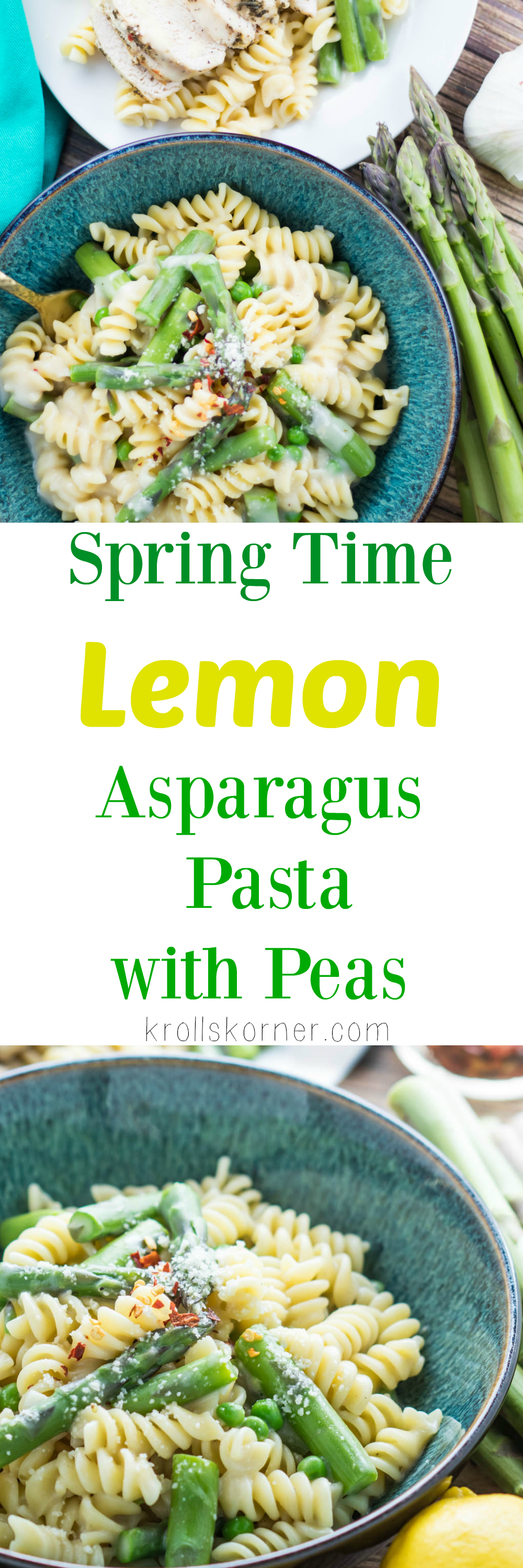 Spring Pasta with Asparagus and Peas - Chelsey Amer