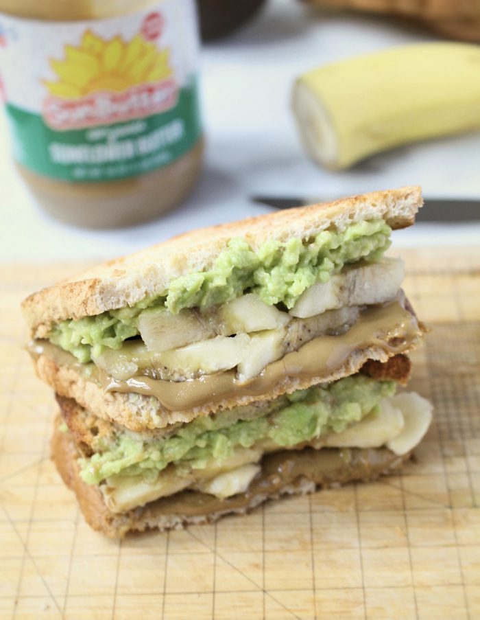 SunButter, Banana, and Avocado Sandwich - Chelsey Amer