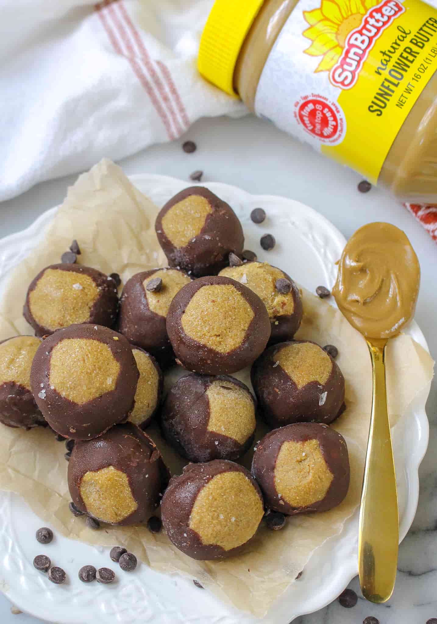 SunButter Buckeyes | Nut Free Recipes | Chelsey Amer Nutrition