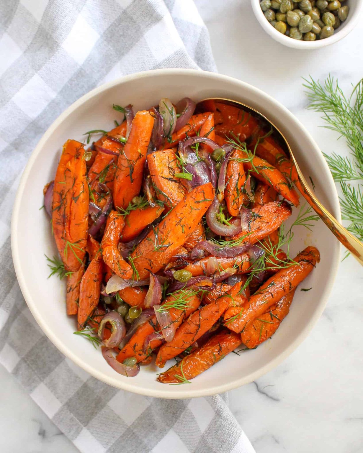 Roasted Dill Carrots Recipe | Chelsey Amer Nutrition