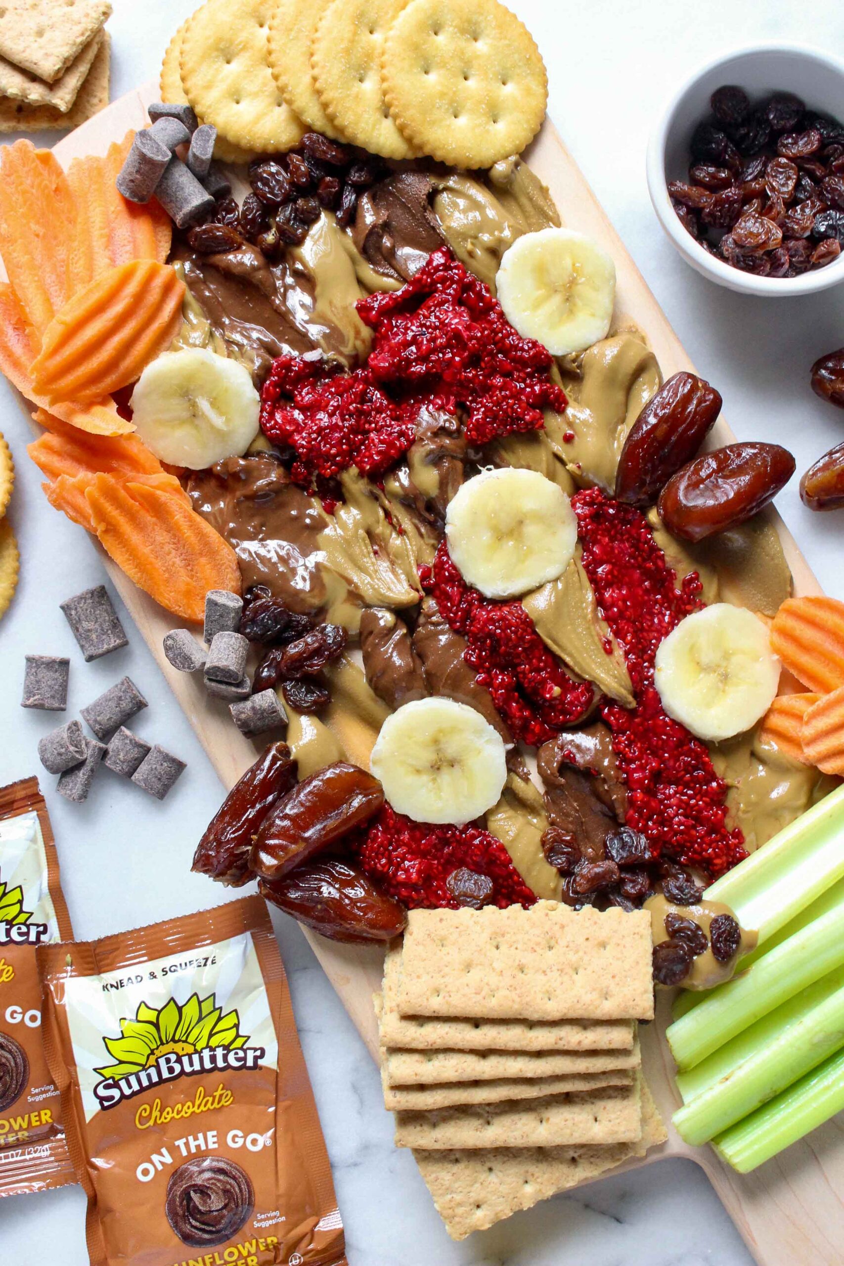 SunButter Board for Healthy Snacking | Chelsey Amer Nutrition