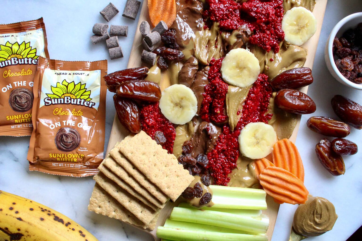 SunButter Board for Healthy Snacking | Chelsey Amer Nutrition