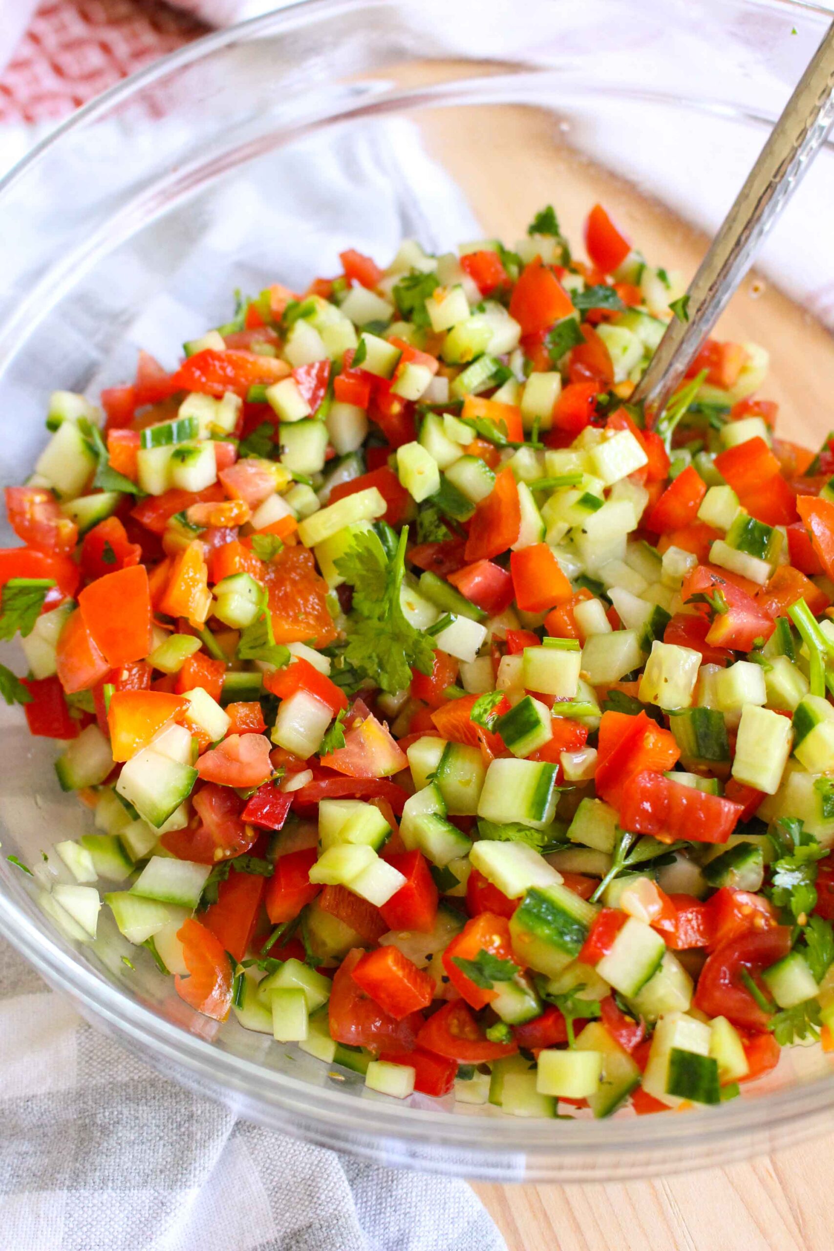 Tofu Shawarma with Israeli Salad | Chelsey Amer Nutrition
