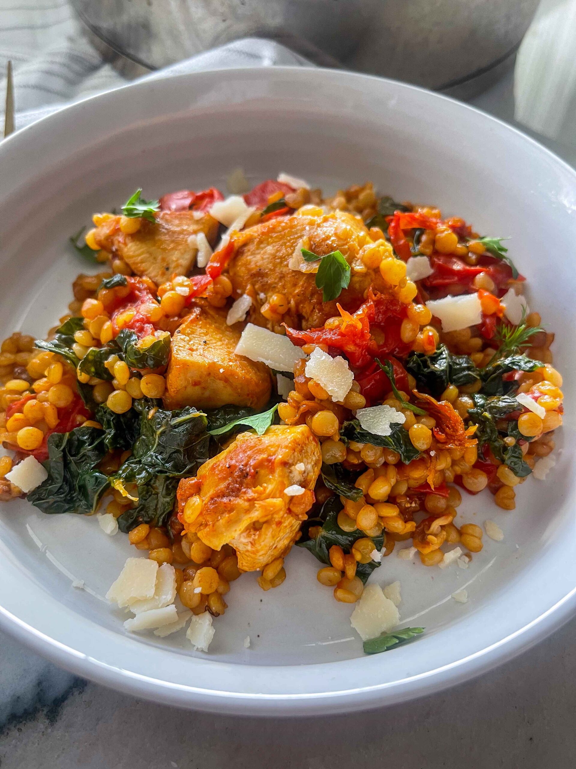 One-Pan Chicken and Couscous - Chelsey Amer